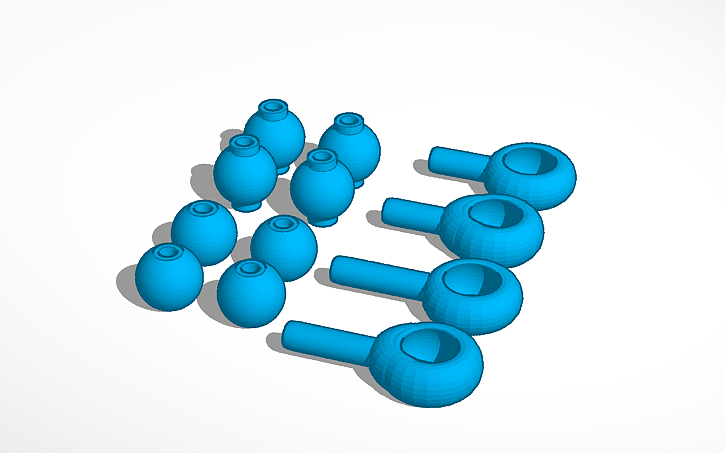 3D design ball joints - Tinkercad