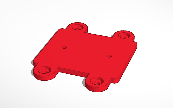 3D design bottom plate - Tinkercad