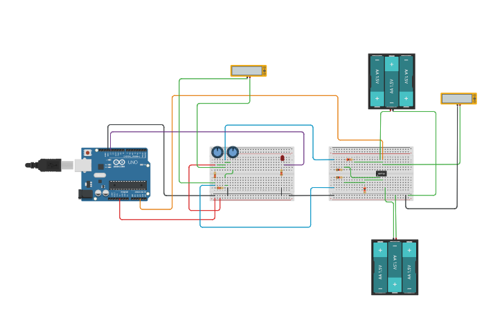 Circuit design LET 1400 Project Strain Gauge - Tinkercad