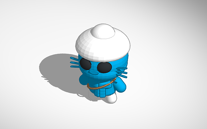 3D design smurf cat meme - Tinkercad