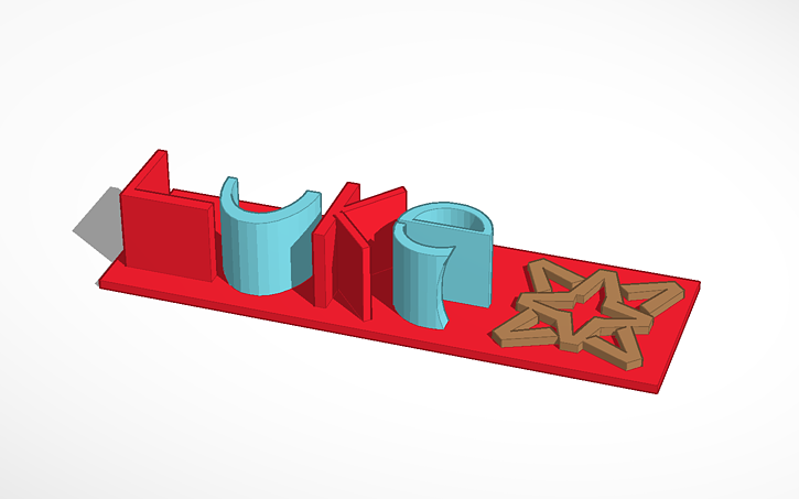 3D design Luke name tag - Tinkercad