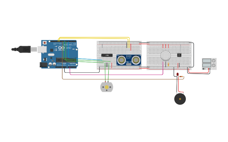 Circuit design toxic gas alarm - Tinkercad
