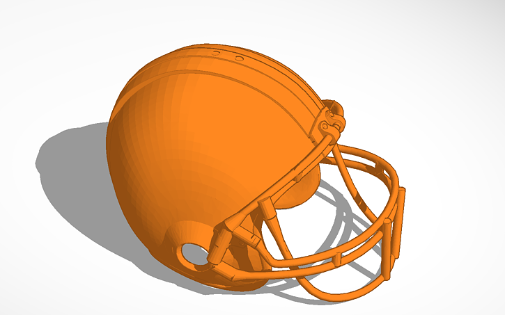 3D design Football Helmet with supported face mask - Tinkercad