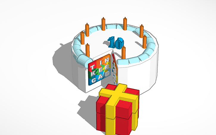 3D design tinkercad cake | Tinkercad