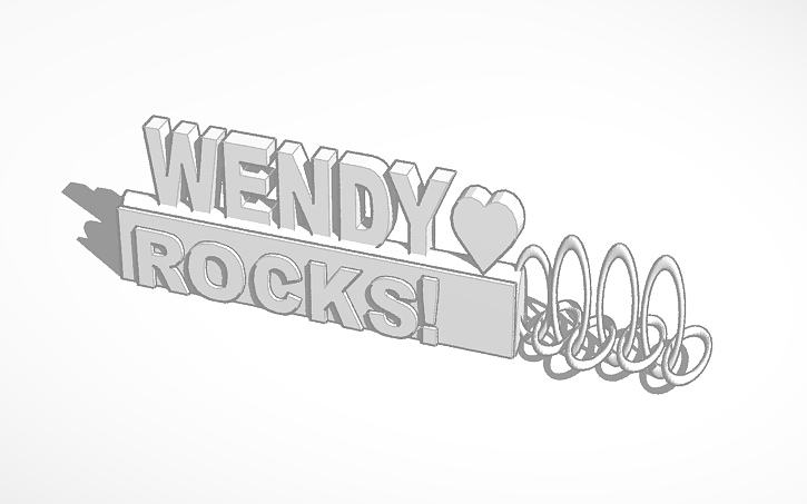 3D design Wendy Rocks - Tinkercad