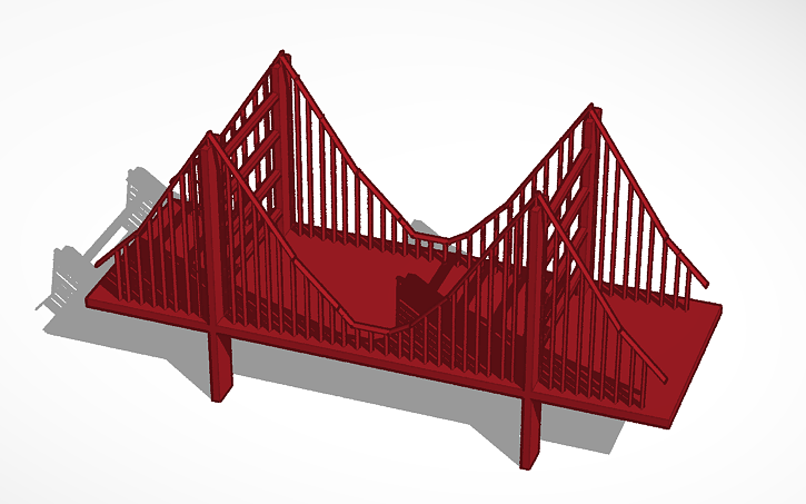 3D design Copy of Golden gate bridge - Tinkercad
