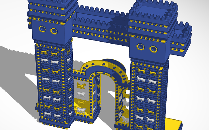 3D design Ishtar Gate - Tinkercad