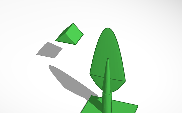 3D design Green arrow´s arrowhead | Tinkercad