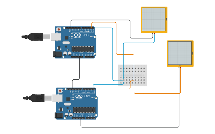 Circuit design Serial Communication - Tinkercad