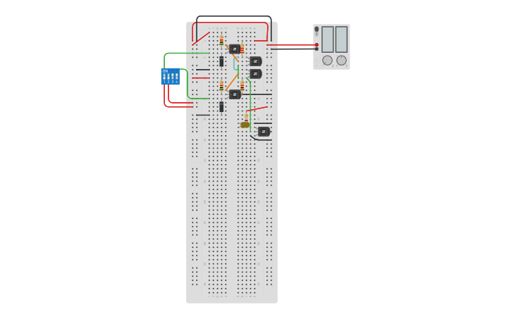 Circuit design TTL NOR GATE - Tinkercad