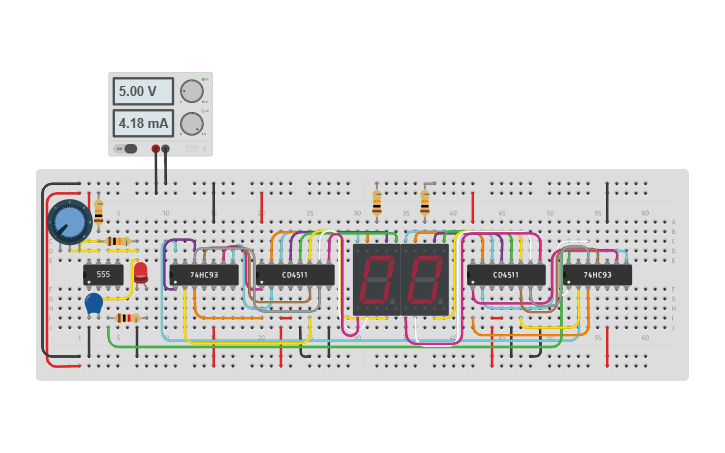 Circuit design 0-99 - Tinkercad