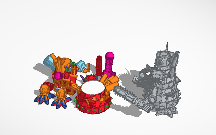 3D design Ork stompa warhammer 40k - Tinkercad
