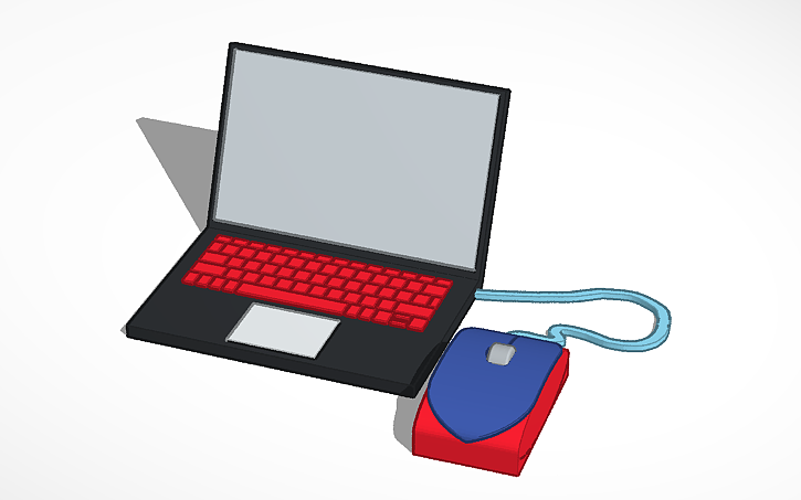3D design Computer with mouse - Tinkercad