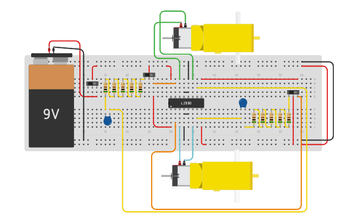 Circuit design Carro Robot - Tinkercad