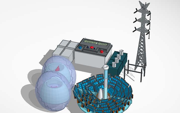 3D design Copy of solar power station in moon - Tinkercad
