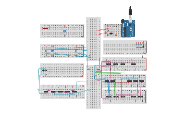 Circuit design SAP-1 - Tinkercad