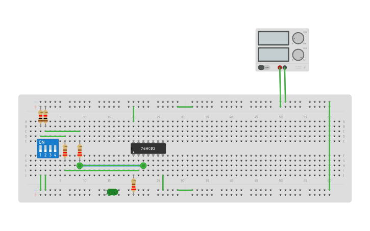 Circuit design 7402 | Tinkercad