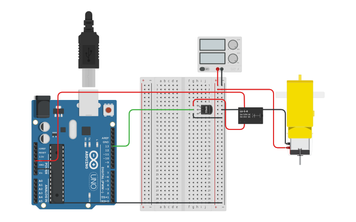 Circuit design relay | Tinkercad