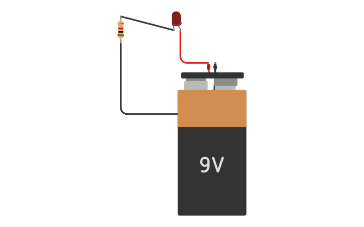 Circuit design Battery Powered circuit - Tinkercad