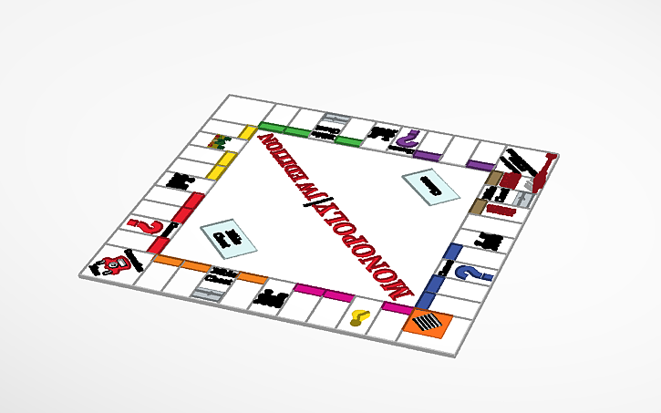 3D design JW MONOPOLY - Tinkercad