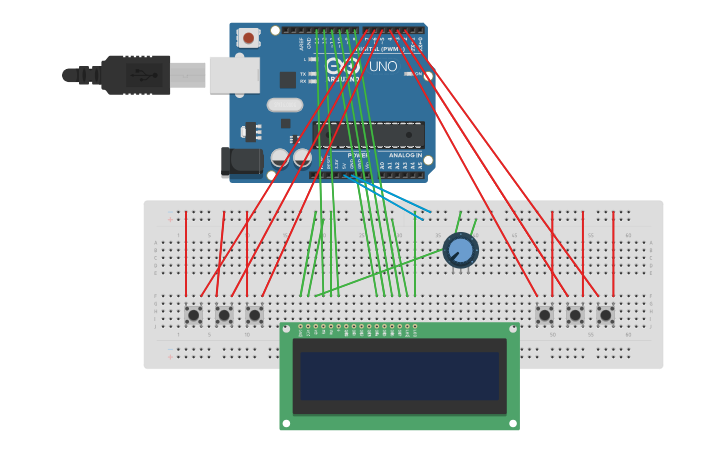Circuit design Rock Paper Scissors Game - Tinkercad