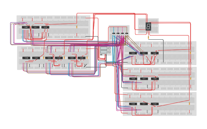 Circuit design 7-Segment 641320105 นายกีรติ เกษมสุข | Tinkercad