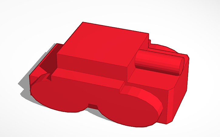 3D design TANK MONOPOLY TOKEN - Tinkercad