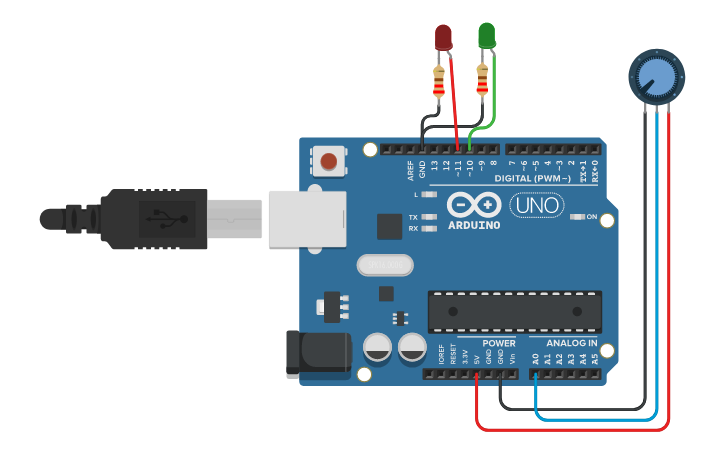 Circuit design Pot Circuit 1 | Tinkercad