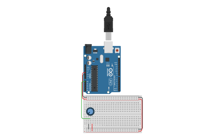 Circuit design monitor analogico | Tinkercad