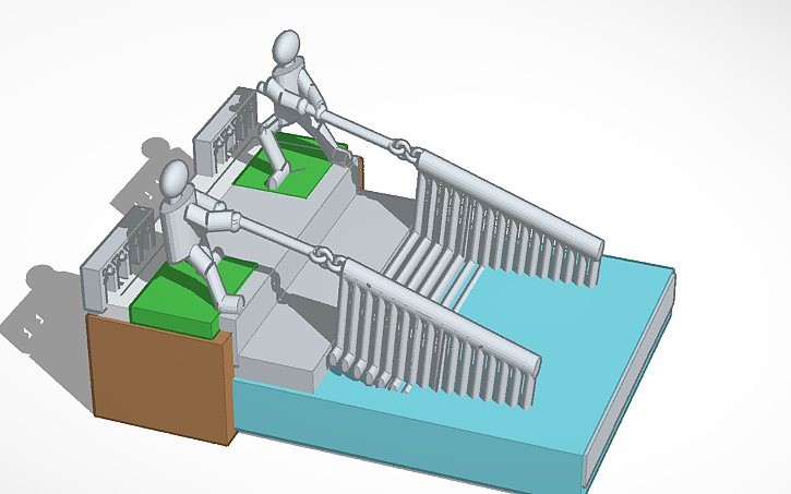 3D design d bridge - Tinkercad