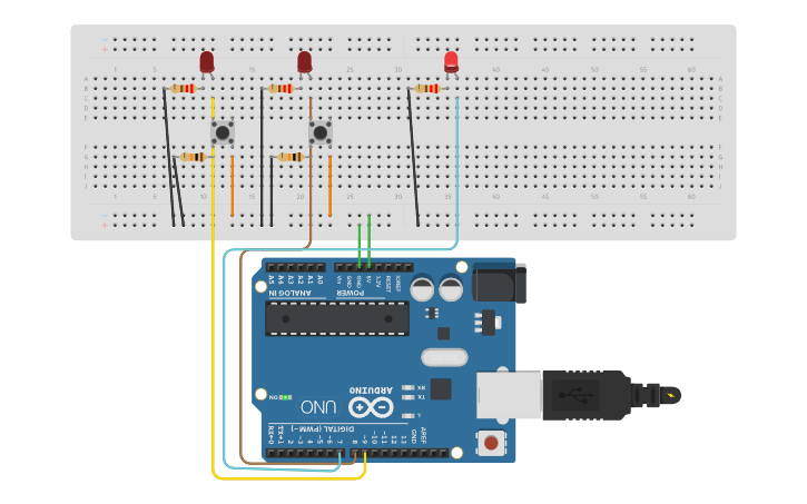 Circuit design Nand Gate - Tinkercad