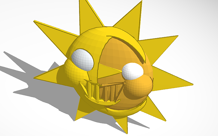3D design Fnaf sun face - Tinkercad