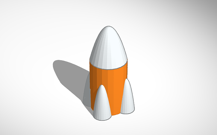 3d Design Rocket Tinkercad
