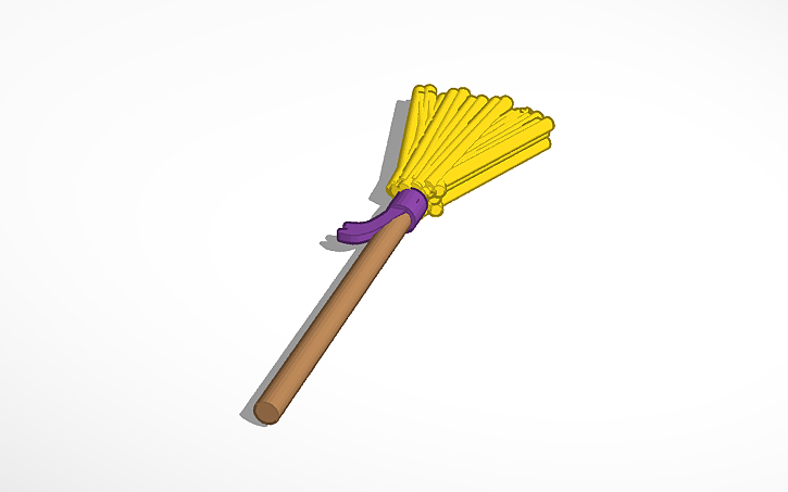 3D design broom - Tinkercad