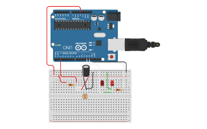 Circuit design Sunrise-Sunset Light Switch - Tinkercad