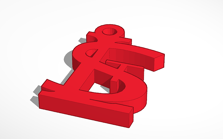 3D design St. Louis cardinals key chain - Tinkercad