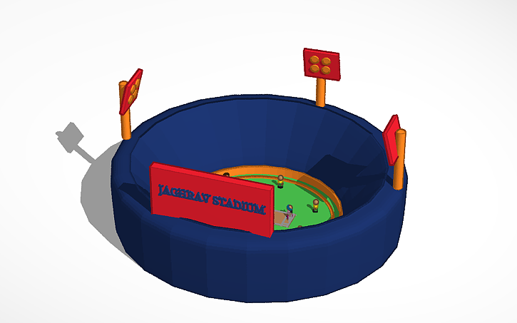 3D design cricket stadium - Tinkercad