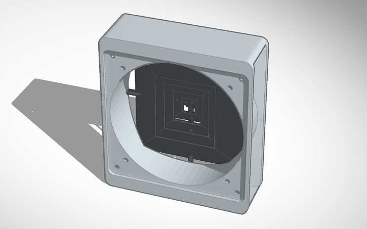 3D design 5.25" Drive Bay x 4 to 140mm/120mm Fan Duct | Tinkercad