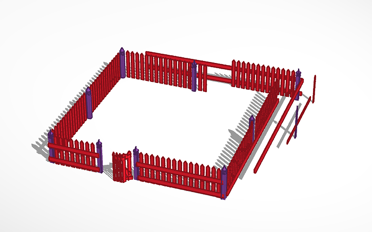3D design IMRAN K. Alejandro M PICKET FENCE. - Tinkercad