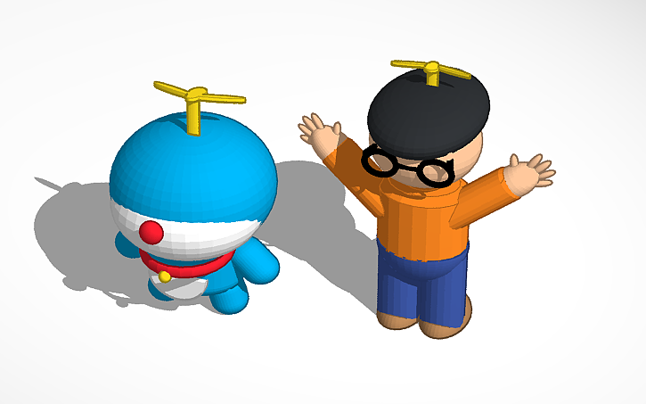 3D design Doraemon - Tinkercad