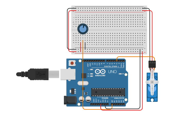 Circuit Design Controlando Um Servo Motor Usando Arduíno E Um