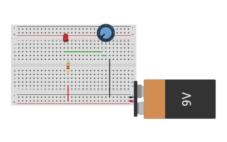 Circuit Design Dimming Led Using Pot Tinkercad