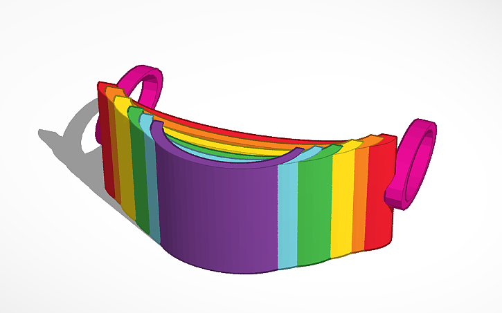 3D design rainbow mask (stay safe!) | Tinkercad