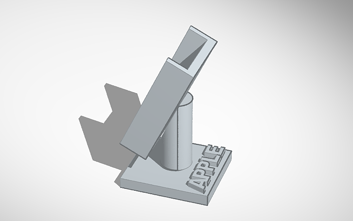 3D design phone holder - Tinkercad