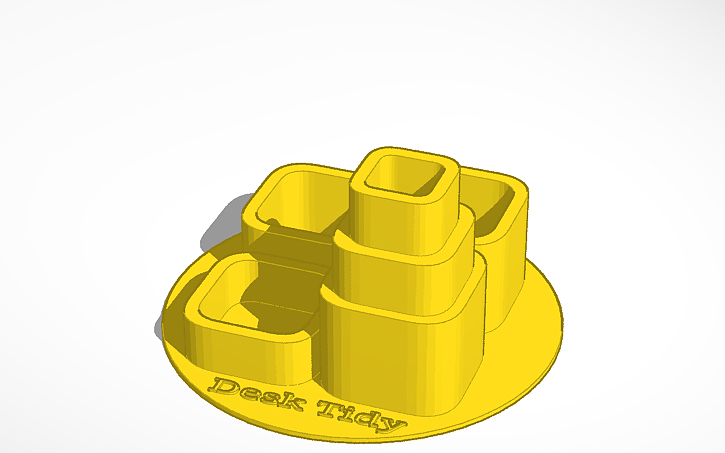 3D design Desk Tidy - Tinkercad
