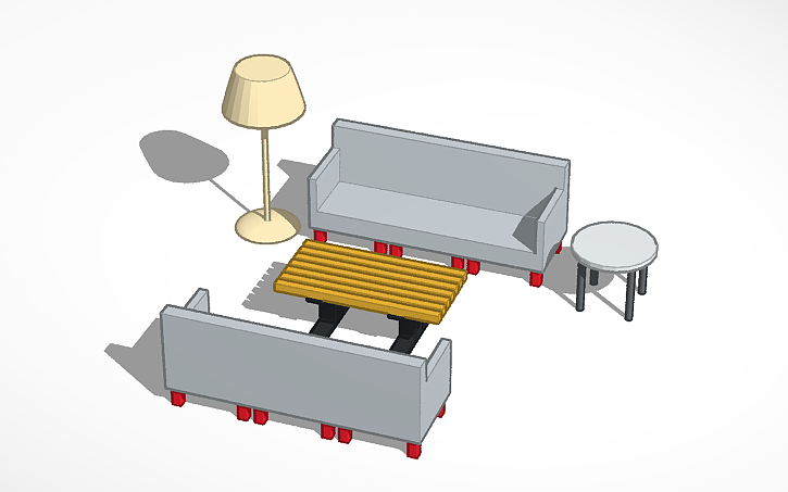 3d Design Living Room Tinkercad