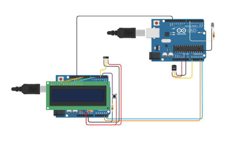 Circuit design TI_Praktikum4b | Tinkercad