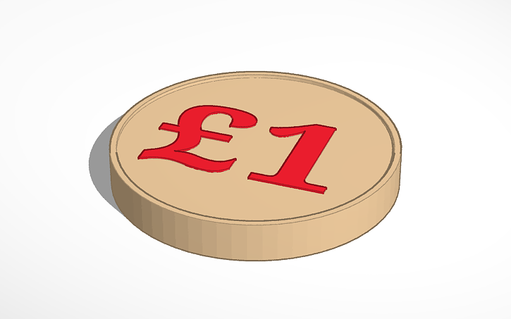 3D design £1 coin - Tinkercad