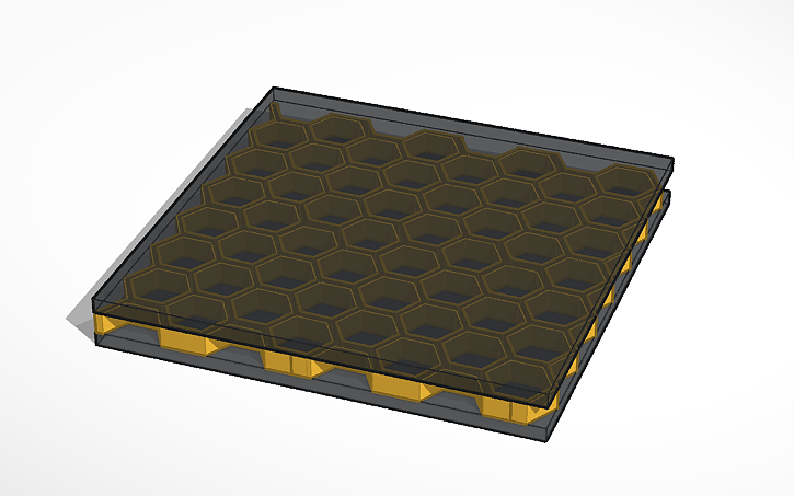 3D design honeycomb-wall - Tinkercad