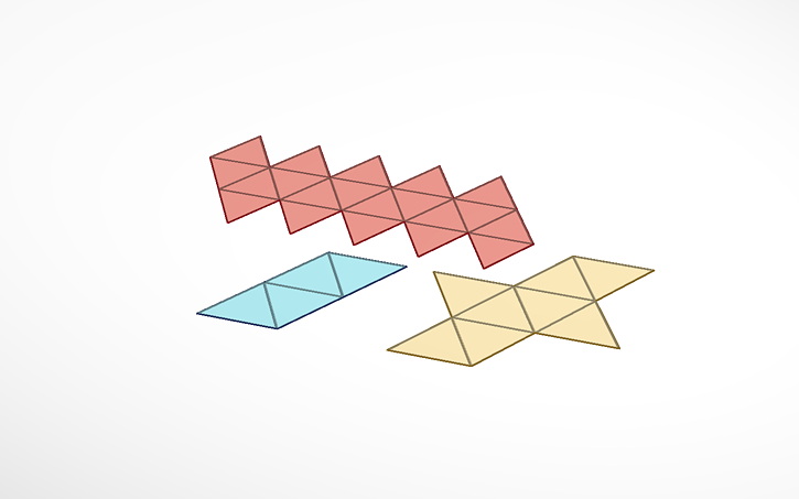 3D design Day 44 - Triangular polyhedral nets - Tinkercad